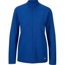 CREATION L PREMIUM Damen Stehkragenpullover mit Kaschmir royalblau Gr&ouml;&szlig;e 36