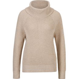 CREATION L PREMIUM Damen Rollkragenpullover mit Raglan-&Auml;rmel beige-champagner-meliert Gr&ouml;&szlig;e 42
