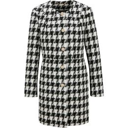 CREATION L PREMIUM Damen Jacquardblazer mit 40% Wolle schwarz-ecru Gr&ouml;&szlig;e 42