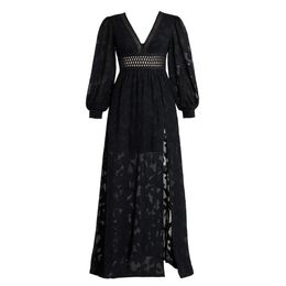 Goddiva Maxikleid Damen Größe 44 schwarz Winterkleid