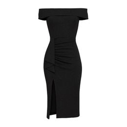 Goddiva Midikleid Damen Gr&ouml;&szlig;e 36 schwarz Winterkleid