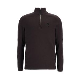 CHASIN' CHASIN' Pullover 'Oscar Half Zip' Herren Gr&ouml;&szlig;e S dunkelbraun