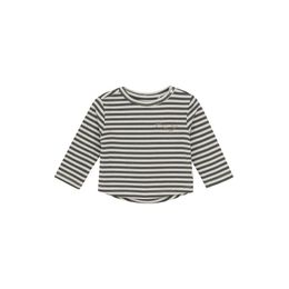 Noppies Langarmshirt Superior in Stripe Pattern Dark Grey | Gr.: 62