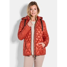 GOLDNER Kurzgr&ouml;&szlig;e: Winterjacke mit Metallic-Glanz in terrakotta | Gr.: 25