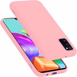 Cadorabo TPU Liquid Silicone Case Cover (Samsung Galaxy A41), Smartphone Hülle, Rosa