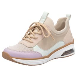 Slip-On Sneaker Rieker, Damen, Gr. 36, beige (beige, pastell), Lederimitat, Textil, Sportlich, Schuhe Sneaker, Halbschuh, Freizeitschuh, Schlupfschuh mi elastischem Einstieg