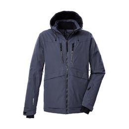 Skijacke Killtec "KSW 55 MN SKI JCKT", Herren, Gr. L, blau (dunkelblau), Oberstoff: 100% Polyester, Futter: 100% Polyester, Füllung: 100% Polyester (recycelt), Jacken, Wasserdichte, atmungsaktive Skijacke mit verschweißten Nähten