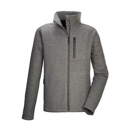 G.I.G.A. by Killtec Fleecejacke "GW 47 MN KNTFLC JCKT", Herren, Gr. L, grau (anthrazit), Oberstoff: Oberseite: 100% Polyester, Rückseite: 100% Polyester, G.I.G.A. DX BY KILLTEC, Jacken, Zeitlose Strickfleecejacke mit Zipper-Taschen und Kinnschutz