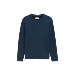 Tom Tailor Herren Strickpullover aus Bio-Baumwolle, blau, Meliert, Gr. M