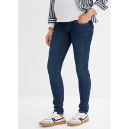 bonprix Umstandsjeans mit Bio-Baumwolle Skinny, blau, mit Baumwolle