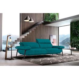 Egoitaliano 2, 5-Sitzer »Anais, Designsofa mit erstklassigem Sitzkomfort, Fußfarbe schattengrau« Kopfteil verstellbar, 232 cm, Luxus-Microfaser,...