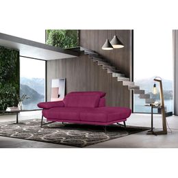 Egoitaliano Ottomane »Anais, erstklassiges Designsofa, Breite 179 cm, Fußfarbe schattengrau« Kopfteil verstellbar, Luxus-Microfaser, fuchsia fuchsia