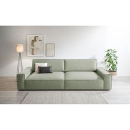 Home Affaire Big-Sofa »NEU: SHERWOOD XXL, Big-Sofa (316cm), extra tiefe Sitzfläche 95 cm« bequemer Sitzkomfort, Cord u. Leinenoptik, Kedernaht...