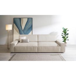 Home Affaire Big-Sofa »NEU: SHERWOOD XXL, Big-Sofa (316cm), extra tiefe Sitzfläche 95 cm« bequemer Sitzkomfort, Cord u. Leinenoptik, Kedernaht...