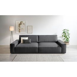 Home Affaire Big-Sofa »NEU: SHERWOOD XXL, Big-Sofa (316cm), extra tiefe Sitzfläche 95 cm« bequemer Sitzkomfort, Cord u. Leinenoptik, Kedernaht...