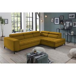 exxpo - SOFA FASHION Ecksofa »Bocco, hochwertige Verarbeitung, toller Sitzkomfort, bequem, L-Form« wahlweise mit Bettfunktion u. Bettkasten, inkl....