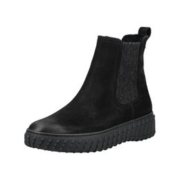 Paul Green Stiefelette »Stiefelette Nubukleder/Textil« Schwarz 38 38 Verschluss: Schlupfschuh