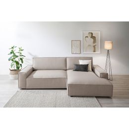 Home Affaire Ecksofa »NEU: SHERWOOD XXL 284, Big-Sofa L-Form, tiefe Sitzfläche 95 cm, Cord« Recamiere rechts/links, als Schlafsofa stellbar, Cord...