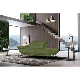 Egoitaliano Ottomane »Anais, erstklassiges Designsofa, Breite 179 cm, Fußfarbe schattengrau« Kopfteil verstellbar, Luxus-Microfaser, kiwi kiwi