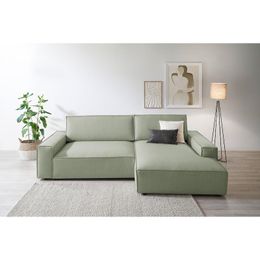 Home Affaire Ecksofa »NEU: SHERWOOD XXL 284, Big-Sofa L-Form, tiefe Sitzfläche 95 cm, Cord« Recamiere rechts/links, als Schlafsofa stellbar, Cord...