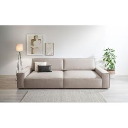 Home Affaire Big-Sofa »NEU: SHERWOOD XXL, Big-Sofa (316cm), extra tiefe Sitzfläche 95 cm« bequemer Sitzkomfort, Cord u. Leinenoptik, Kedernaht...