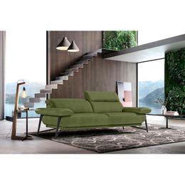 Egoitaliano 2, 5-Sitzer »Anais, Designsofa mit erstklassigem Sitzkomfort, Fußfarbe schattengrau« Kopfteil verstellbar, 232 cm, Luxus-Microfaser,...