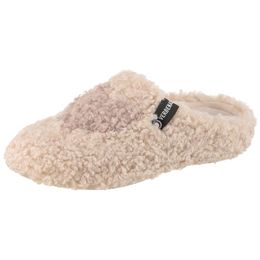 VERBENAS Pantoffel »York Curly« Homeslipper, Hausschuh, Wohlfühlschuh mit Label beige-taupe 37 37 Hausschuh zum Schlupfen