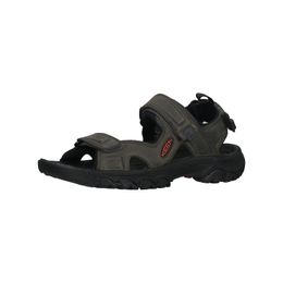 Keen Sandale »Wanderschuhe Leder/Textil« Grau/Schwarz 40,5 40,5 Verschluss: Klettverschluss