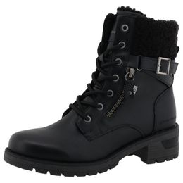 Tom Tailor Winterstiefelette Stiefelette, Winterboots mit Blockabsatz schwarz 38 38 Klassische Stiefelette mit seitlichem Zierrei&szlig;verschluss