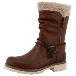 Tom Tailor Winterstiefel Stiefel, Boots mit TEX-Membrane braun 37 37 Modischer Winterstiefel mit Textilkragen