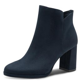 Tamaris Stiefelette, Blockabsatz, Abendschuh, Festtagsschuh in veganer Verarbeitung navy 40 40 Elegante Stiefelette mit zweckmäßigem...