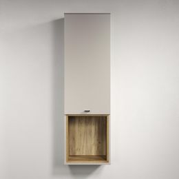 Hängevitrine Places of Style "San Pedro", kaschmir und eiche, B:40cm H:37cm T:37cm, FSC-zertifizierter Holzwerkstoff, Schränke, Hängeschrank, 1 Tür, 1 Fach & Soft-Close - (B/T/H) 40/37/130 cm