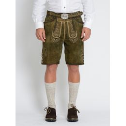Trachtenhose JCC "31023118", Herren, Gr. 58, Normalgrößen, braun, Obermaterial: 100% Ziegenvelours; Schnalle aus Metall, Hosen