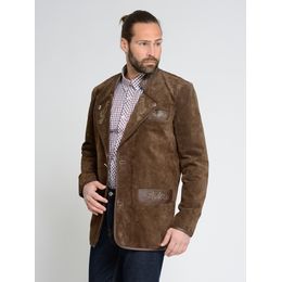 Lederjacke JCC "31022146", Herren, Gr. 48, braun, Obermaterial: 100% Schweinsleder; Innenfutter: 100% Polyester; Ärmelfutter: 100% Polyester; Knöpfe: 100% Polyester, Jacken
