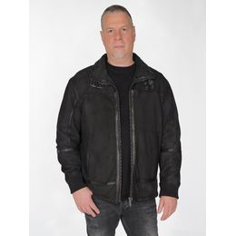 Lederjacke JCC "3102244", Herren, Gr. 58, schwarz, Obermaterial: 100% Schafsleder; Innenfutter: 100% Polyester; Ärmelfutter: 100% Polyester, Jacken