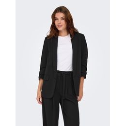 Longblazer Only "ONLEVI LIFE 3/4 LOOSE BLAZER CC TLR", Damen, Gr. 36, schwarz, Obermaterial: 95% Polyester, 5% Elasthan, unifarben, loose fit, Blazer