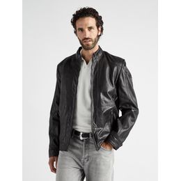 Bikerjacke JCC "6010007-2", Herren, Gr. L, braun, Obermaterial: 100% Leder Lamm; Futter 100% Polyester; Ärmelfutter: 100% Polyester, Jacken