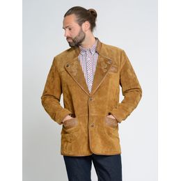 Lederjacke JCC "31022146", Herren, Gr. 48, braun (cognac), Obermaterial: 100% Schweinsleder; Innenfutter: 100% Polyester; Ärmelfutter: 100% Polyester; Knöpfe: 100% Polyester, Jacken