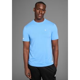 Bruno Banani Herren Funktionsshirt, blau, Gr. 4XL, Single Jersey, Obermaterial: 96% Polyester, 4% Elasthan, Shirts, T-Shirt aus schnelltrockenem