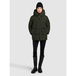 Steppjacke Khujo "ELLIS", Damen, Gr. XXL, dunkelgr&uuml;n, 100% Polyester, unifarben, regular fit, eingesetzt Rippb&uuml;ndchen, Jacken Steppjacke