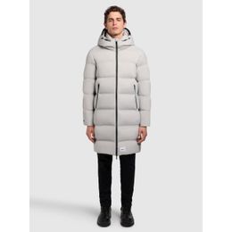 Steppmantel Khujo "CAIUS2", Herren, Gr. L, grau (nimbus grau), 100% Nylon, unifarben, regular fit, eingesetzt elastischer Bund, Mäntel