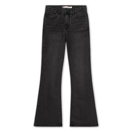 Bootcut-Jeans LEVI'S KIDS "LVG 726 HIGH RISE FLARE JEANS", Mädchen, Gr. 12 (152), N-Gr, high roller, Denim/Jeans, Obermaterial: 69% Baumwolle, 30% Polyester, 1% Elasthan, bootcut fit, Jeans, for GIRLS