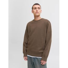 Jack & Jones Sweatshirt JACK & JONES "JJESTAR BASIC SWEAT CREW NECK NOOS", Herren, Gr. M, delicioso, angeraute Sweatware, Obermaterial: 70% Baumwolle, 30% Polyester, unifarben, relaxed fit taillenbedeckt, Rundhals, Rippb&uuml;ndchen, Sweatshirts Sweatshirt, mit Rundhalsausschnitt