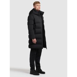 Steppmantel Khujo "CAIUS2", Herren, Gr. L, schwarz, 100% Nylon, unifarben, regular fit, eingesetzt elastischer Bund, Mäntel