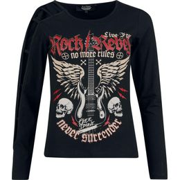 Rock Rebel by EMP Skulls & Details Langarmshirt schwarz in S Q325-000509