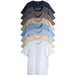The Set T-Shirt Herren Gr&ouml;&szlig;e XXL beige / marine / dunkelbraun / wei&szlig;