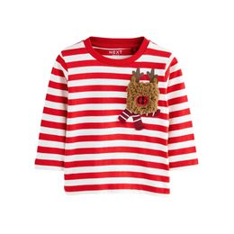 next Shirt Jungen Gr&ouml;&szlig;e 68 braun / rot / weinrot / wei&szlig;