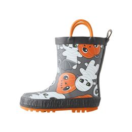 next Gummistiefel Jungen Gr&ouml;&szlig;e 19 orange / schwarz / wei&szlig;