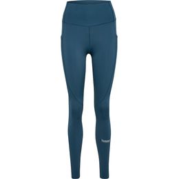 Hummel Sporthose 'Hiit Intensity' Damen Gr&ouml;&szlig;e L cyanblau / wei&szlig;