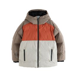 next Jacke Jungen Gr&ouml;&szlig;e 128 braun / orange / wei&szlig;